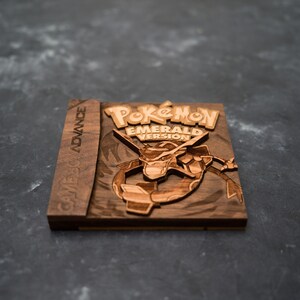 Wooden Pokemon Emerald for the Gameboy Advance - Etsy
