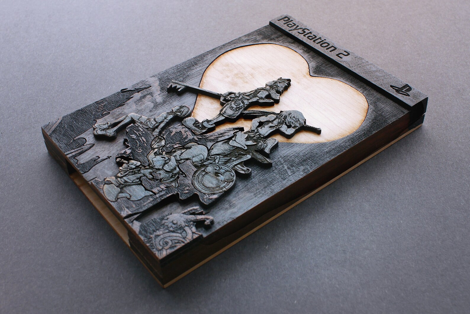 Wooden Kingdom Hearts Playstation 2 / PS2 Cartridge - Etsy