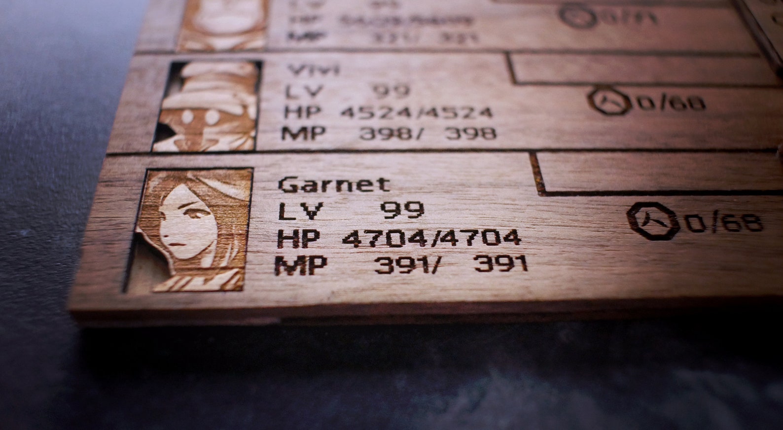 Custom Wooden Final Fantasy 9 Menu Screen With Characters You - Etsy