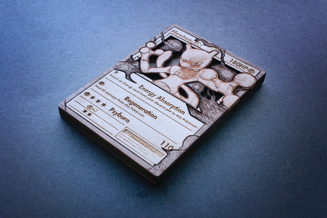 Custom Wooden Pokemon Cards - Etsy