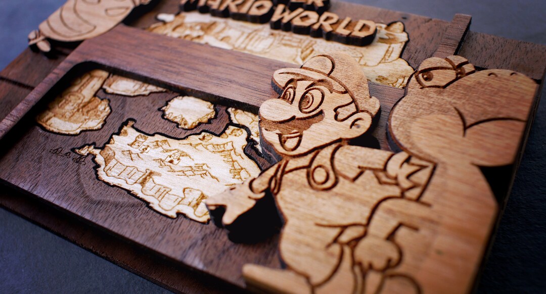 Wooden Super Mario Bros World SNES Cartridge With Option for a - Etsy