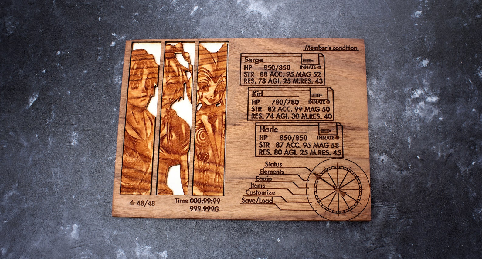 Custom Wooden Chrono Cross Menu Screen With Characters You Can - Etsy