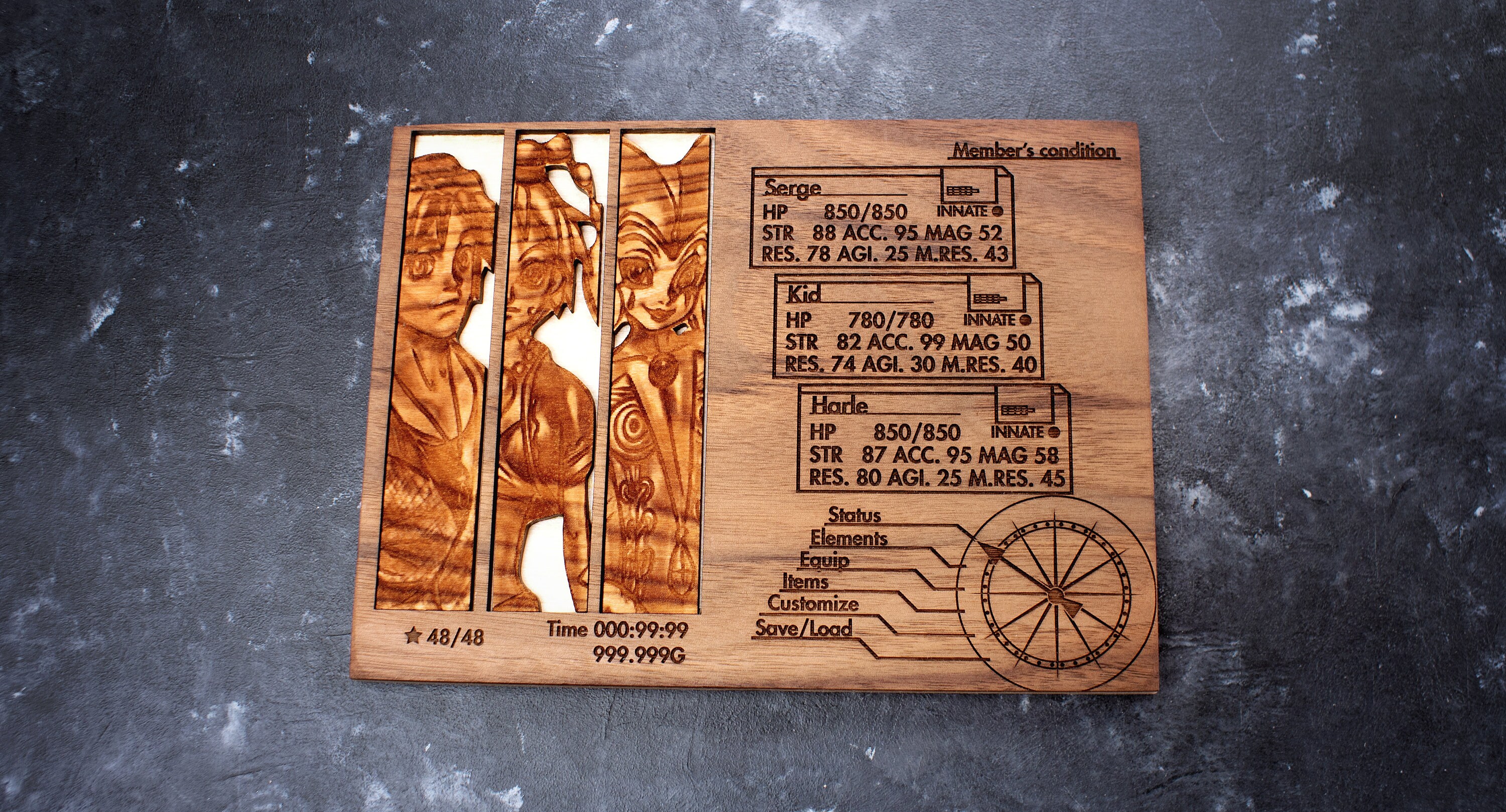 Custom Wooden Chrono Cross Menu Screen With Characters You Can - Etsy