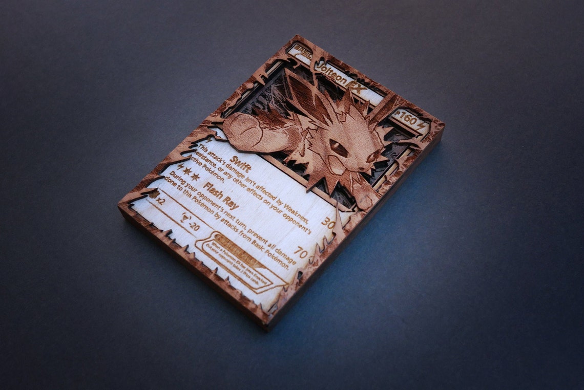 Custom Wooden Pokemon Cards - Etsy