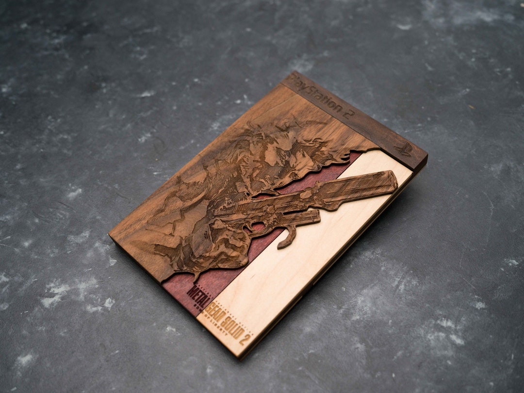 Wooden Metal Gear Playstation 2 / PS2 Cartridge - Etsy