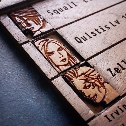 Custom Wooden Final Fantasy 9 Menu Screen With Characters You - Etsy