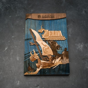 Wooden the Legend of Zelda: the Wind Waker Gamecube Cartridge - Etsy