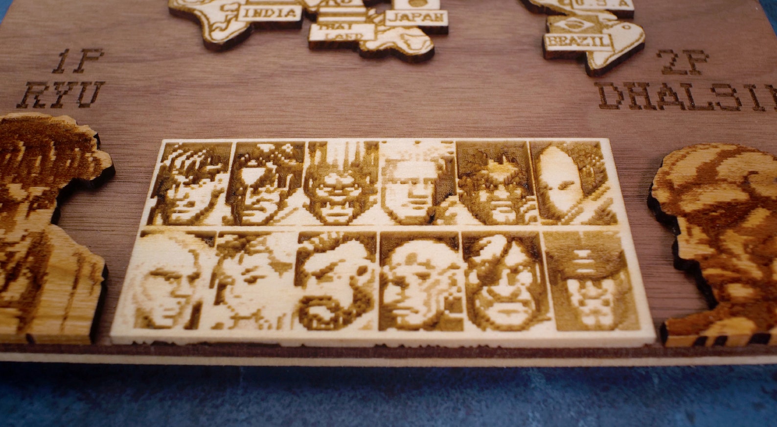 Custom Wooden Street Fighter 2 Menu Screen With Characters You Can Pick ...