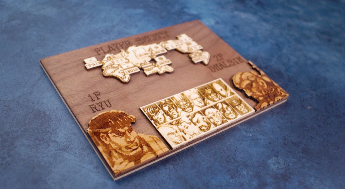 Custom Wooden Street Fighter 2 Menu Screen With Characters You - Etsy