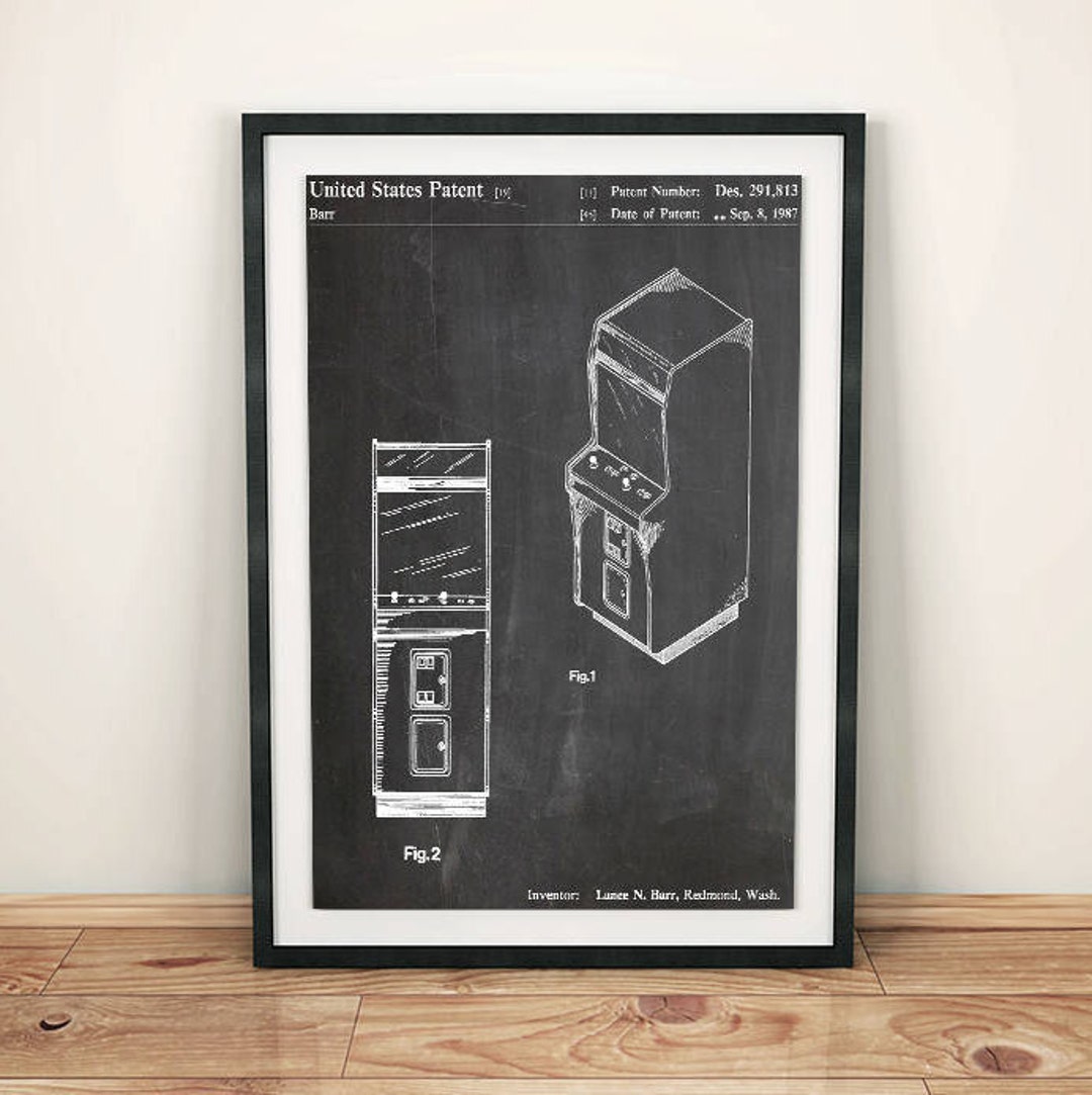 Video Game Arcade Cabinet Retro Patent Art Poster - Etsy