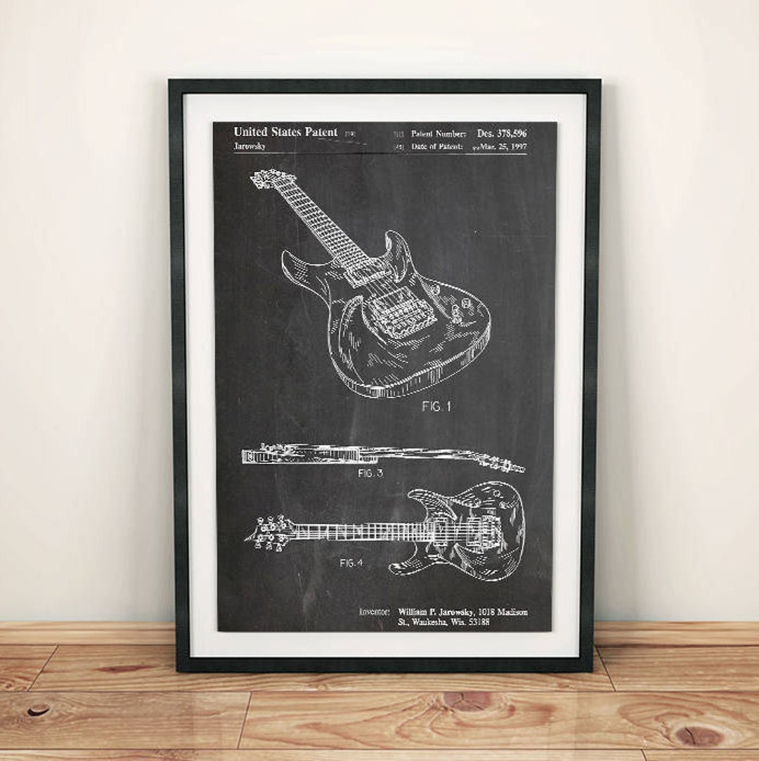 Jarowsky Semi-acoustic Guitar Patent Art Poster - Etsy