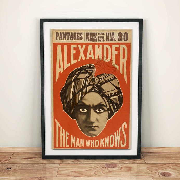 Alexander the Magician Magic Vintage Poster - Etsy