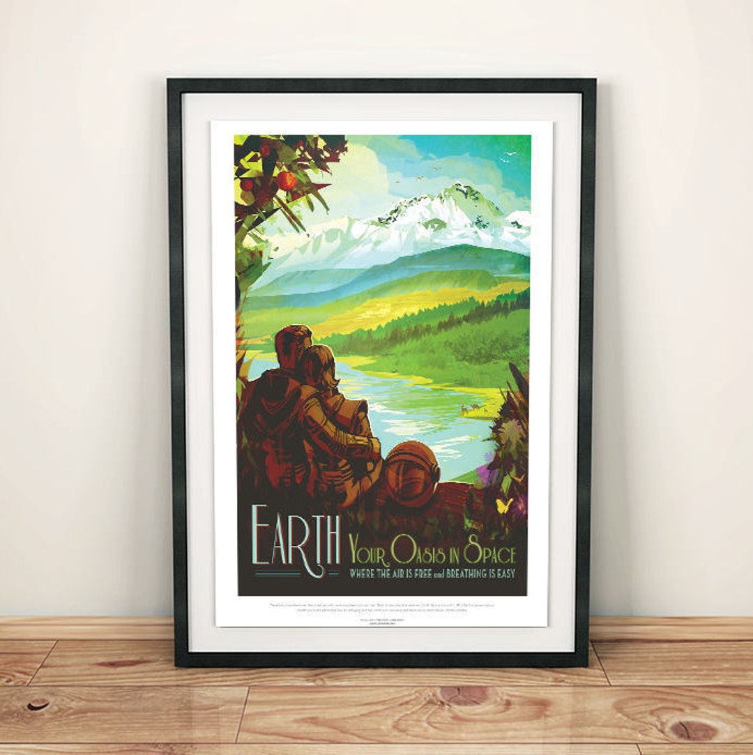 Earth NASA Laboratory Space Science Art Poster - Etsy