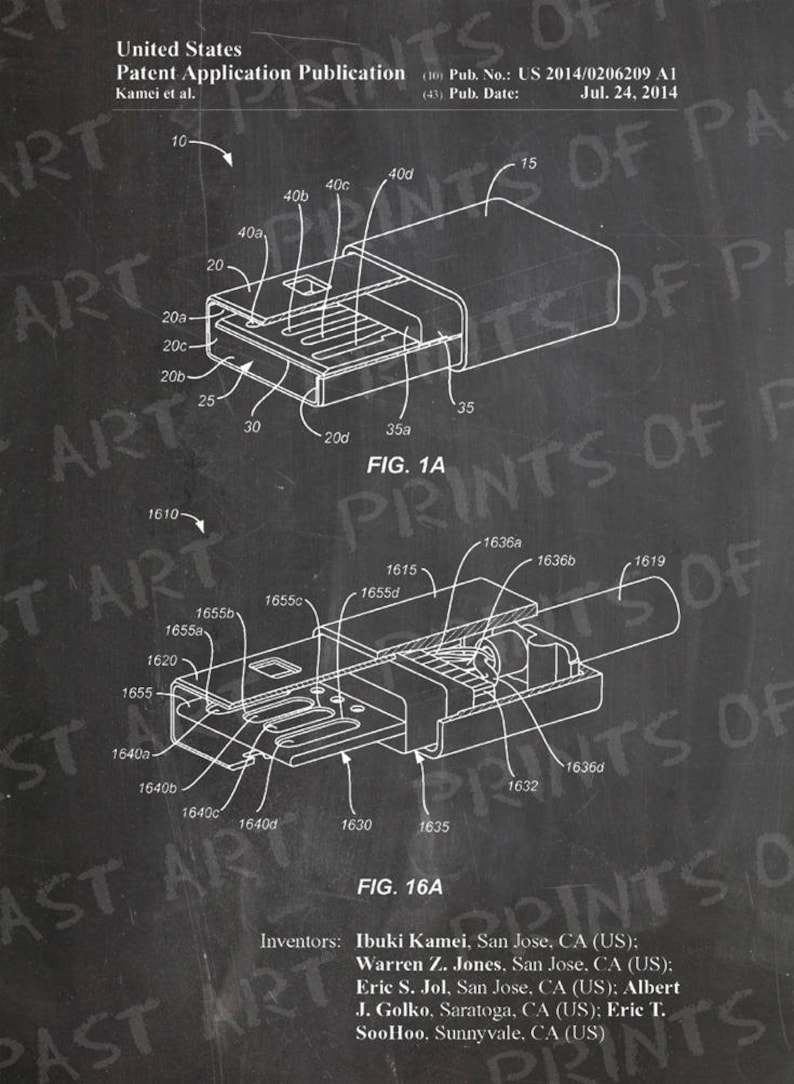 Reversible USB Technology Patent Art Poster - Etsy