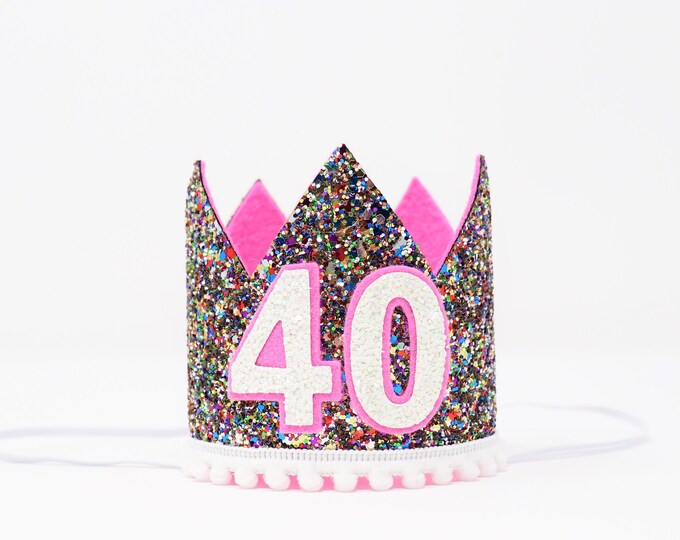 40th Birthday Crown 40th Birthday Hat 40th Birthday Party - Etsy