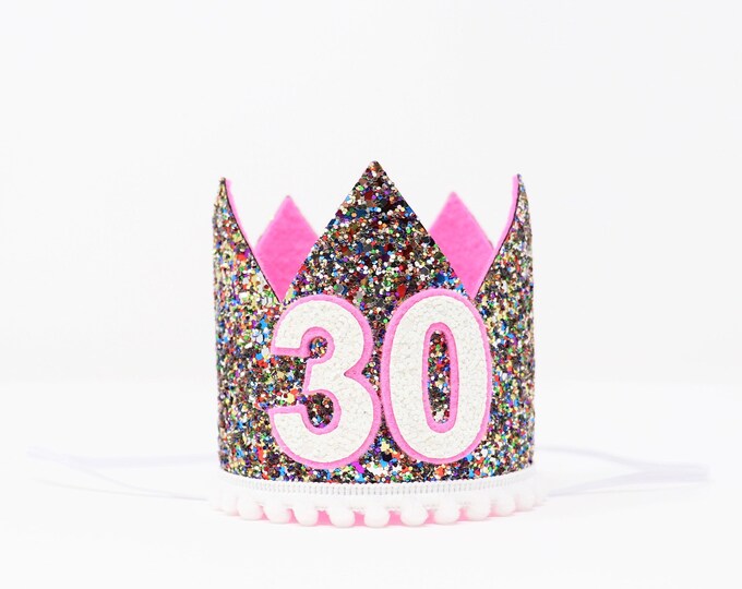 30th Birthday Crown 30th Birthday Hat 30th Birthday Party - Etsy