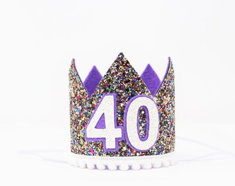 40th Birthday Crown 40th Birthday Hat 40th Birthday Party - Etsy