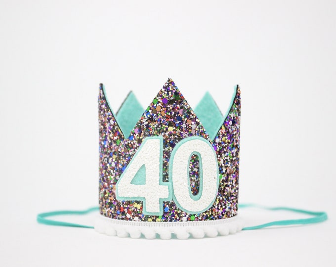 40th Birthday Crown 40th Birthday Hat 40th Birthday Party - Etsy