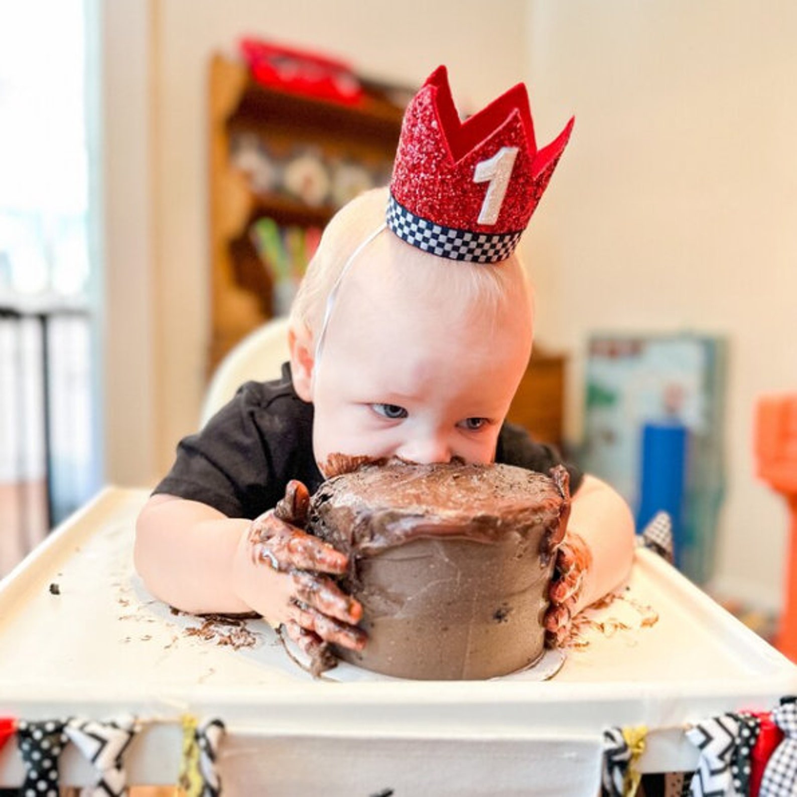 Two Fast Cars Birthday Party Crown 1st Birthday Race Car Crown Cars ...