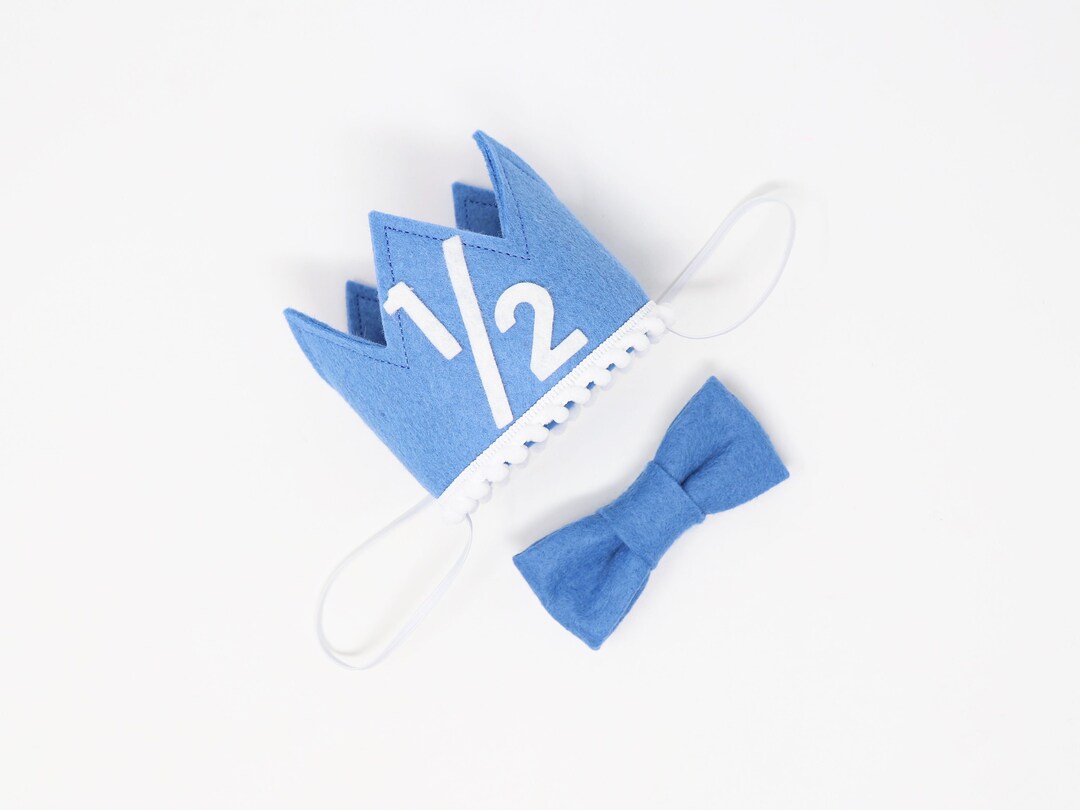 1/2 Birthday Crown | Baby Boy 6 Month Crown Half Birthday Outfit Boy ...
