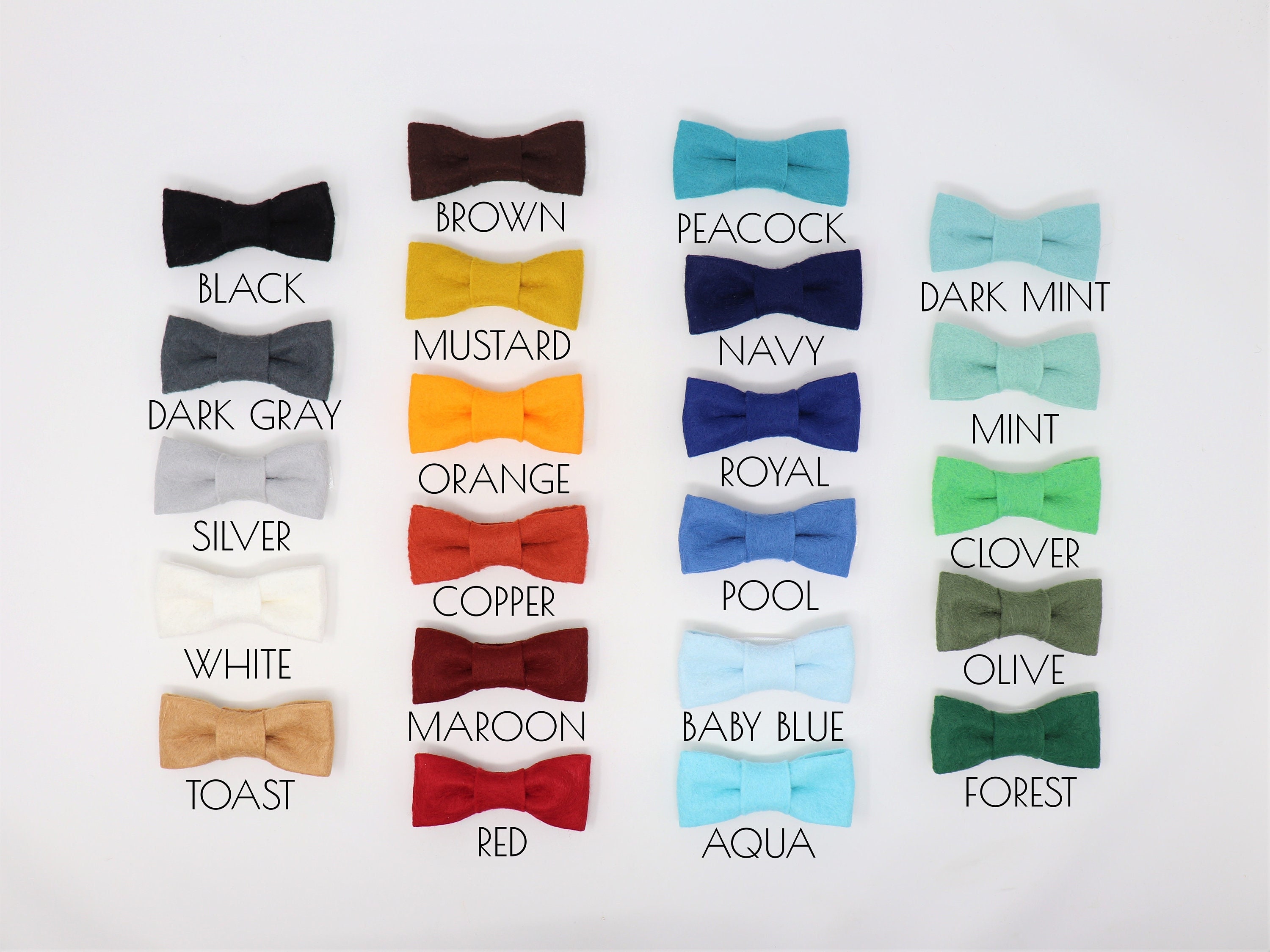 Baby Boy Bowtie Bow Tie of Felt With Elastic Neckband - Etsy