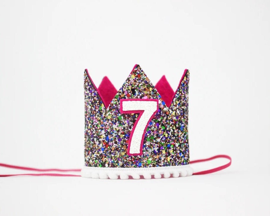 7th Birthday Crown 7th Birthday Hat 7th Birthday Girl Outfit 7th ...