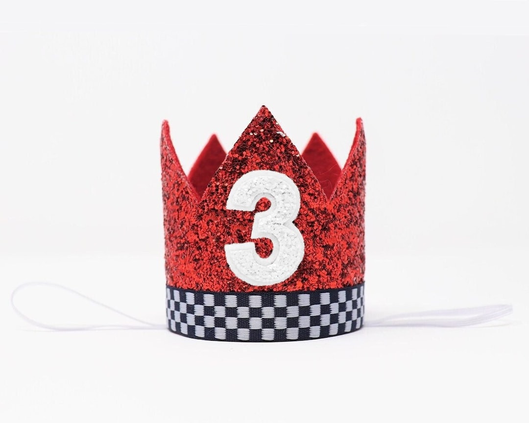 Cars Birthday Party Crown 3rd Birthday Race Car Crown Cars Party 3rd ...