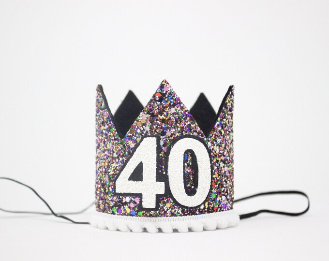 40th Birthday Crown 40th Birthday Hat 40th Birthday Party - Etsy