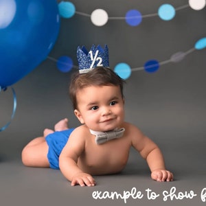 1/2 Birthday Crown | Baby Boy 6 Month Crown | Half Birthday Outfit Boy ...