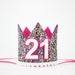 21st Birthday Crown | 21st Birthday Hat | Kaleidoscope Glitter Crown ...