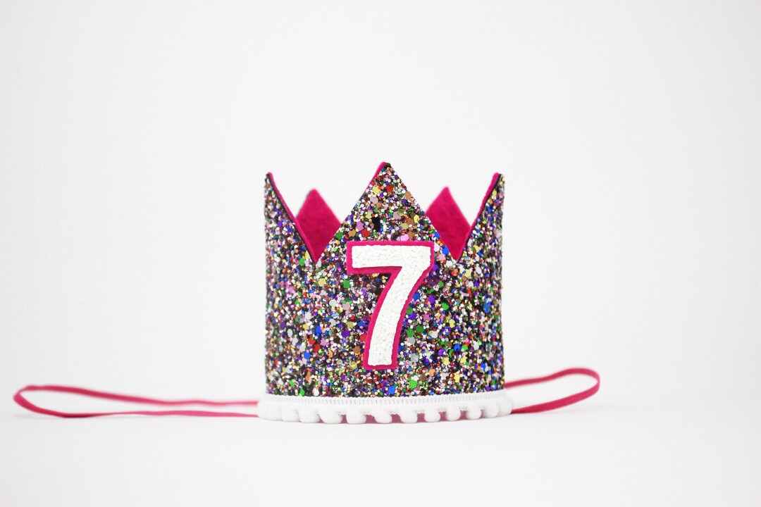 7th Birthday Crown 7th Birthday Hat 7th Birthday Girl - Etsy