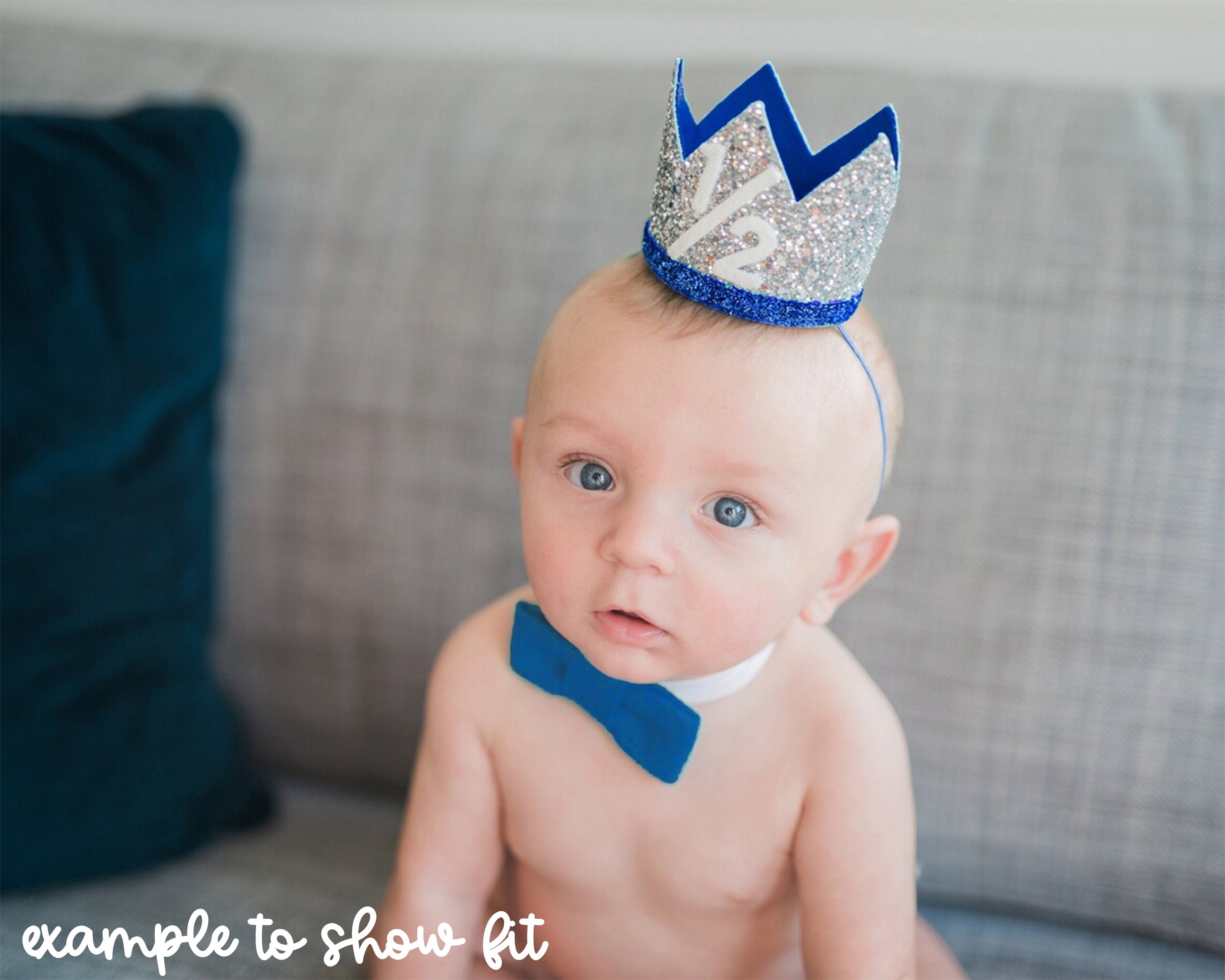 1/2 Birthday Crown Baby Boy 6 Month Crown Half Birthday - Etsy