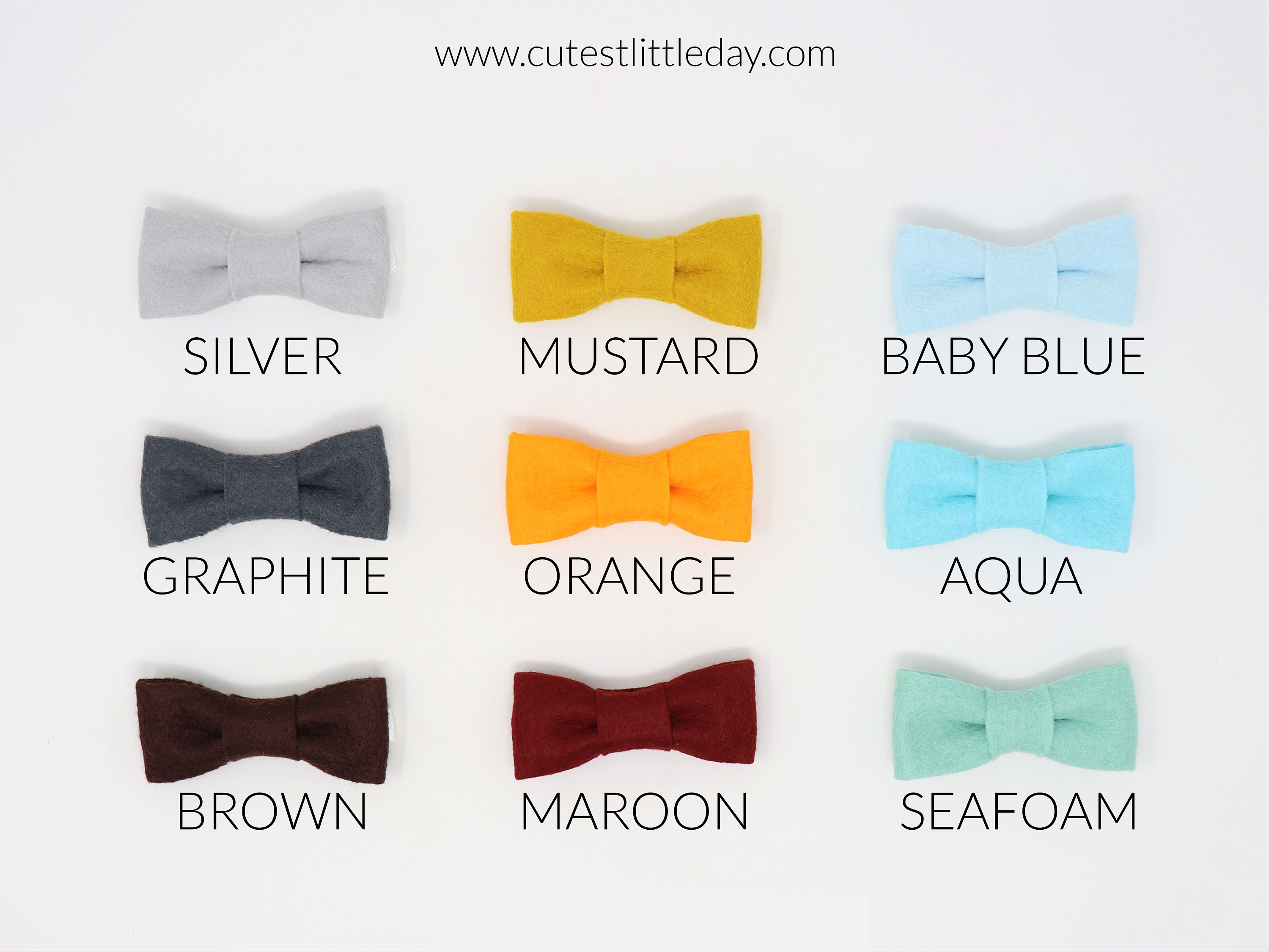 Baby Boy Bowtie Bow Tie of Felt With Elastic Neckband - Etsy