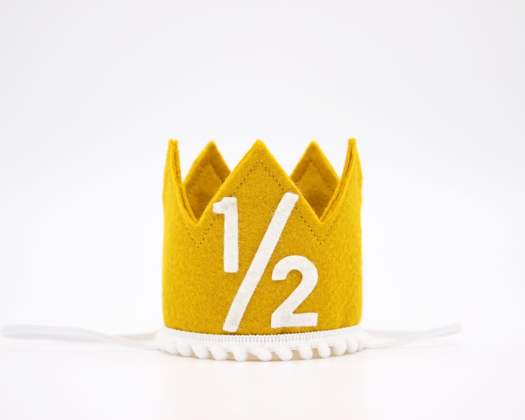 1/2 Birthday Crown | Baby Boy 6 Month Crown | Wild One Birthday Boy ...