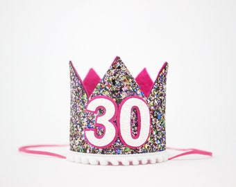 30th Birthday Crown 30th Birthday Hat 30th Birthday Party | Etsy