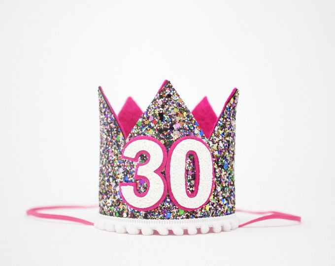 30th Birthday Crown 30th Birthday Hat 30th Birthday Party - Etsy