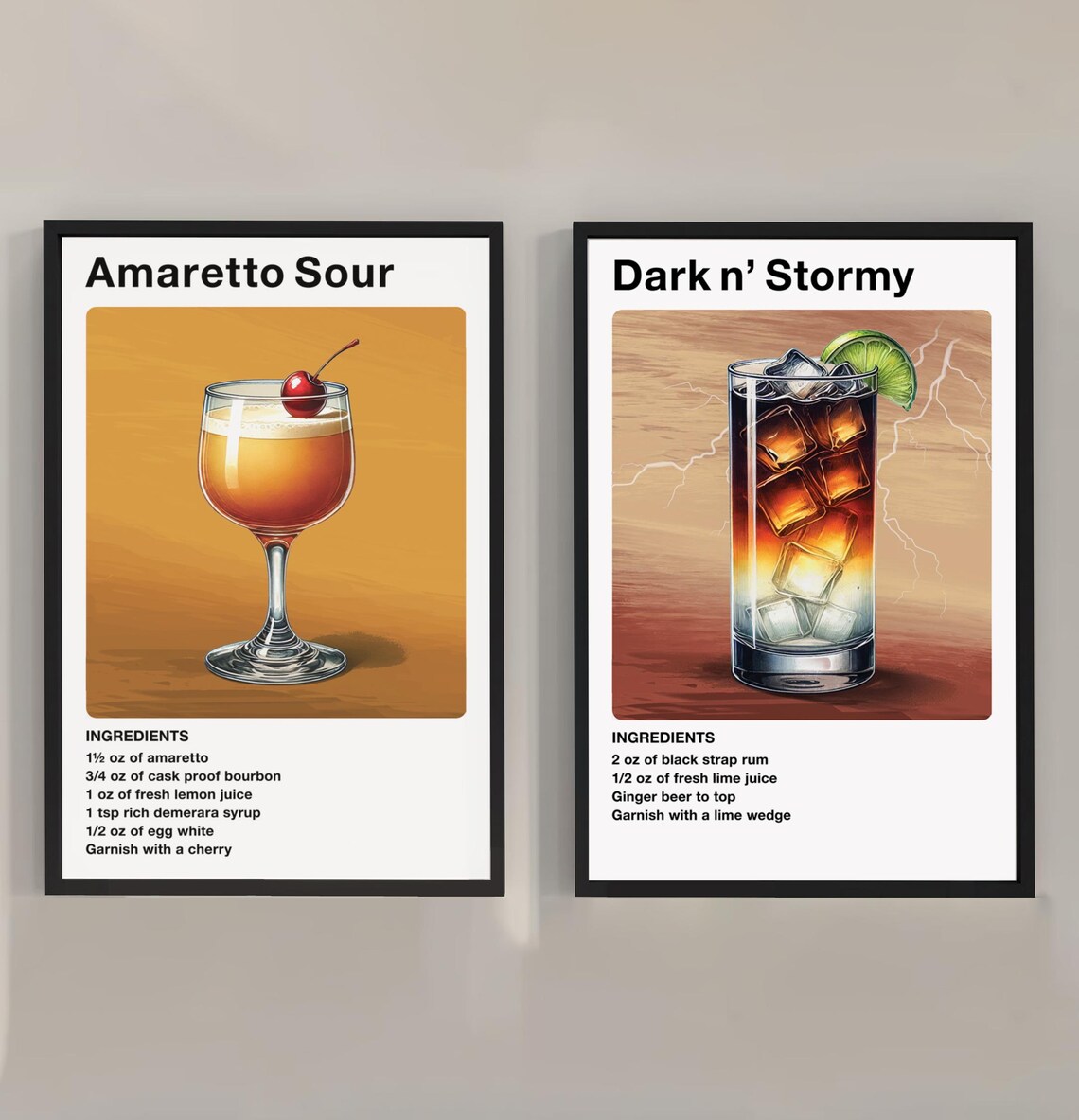 12 Specialty Cocktail Digital Poster Set | Drink Recipes | Digital ...
