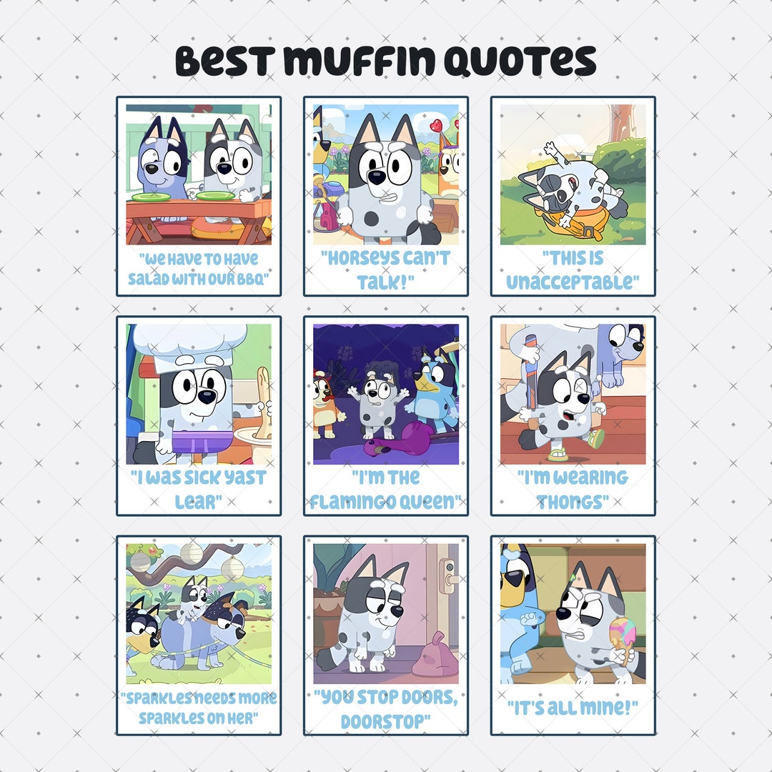 Best Muffin Quotes Png The Muffin Tour Png Blue Dog Png Bluey Muffin