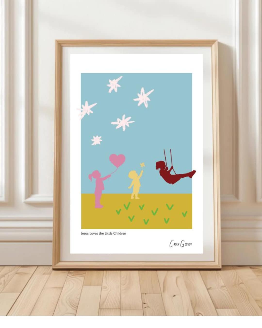 Jesus Loves the Little Children | Bible Poster | Christian Poster - Etsy