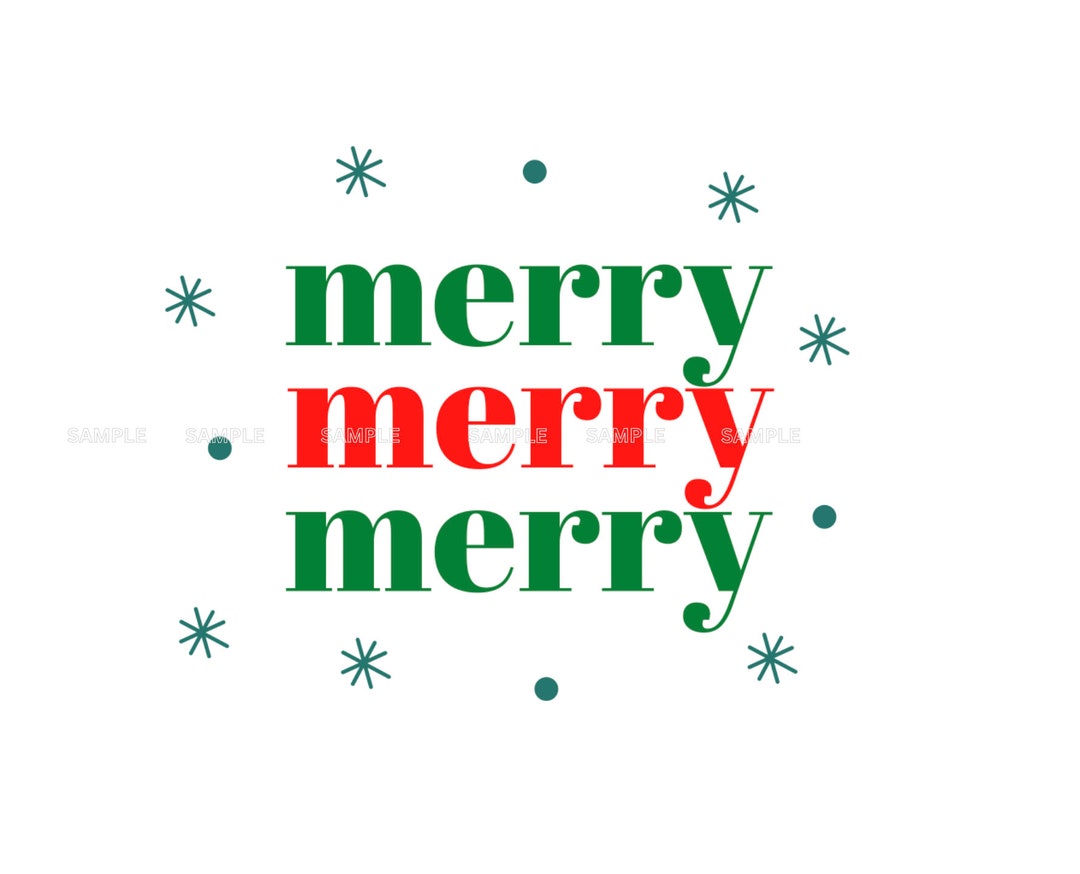 Winter SVG, Christmas Svg, Holiday Svg, Merry Merry Merry, Svg File for ...