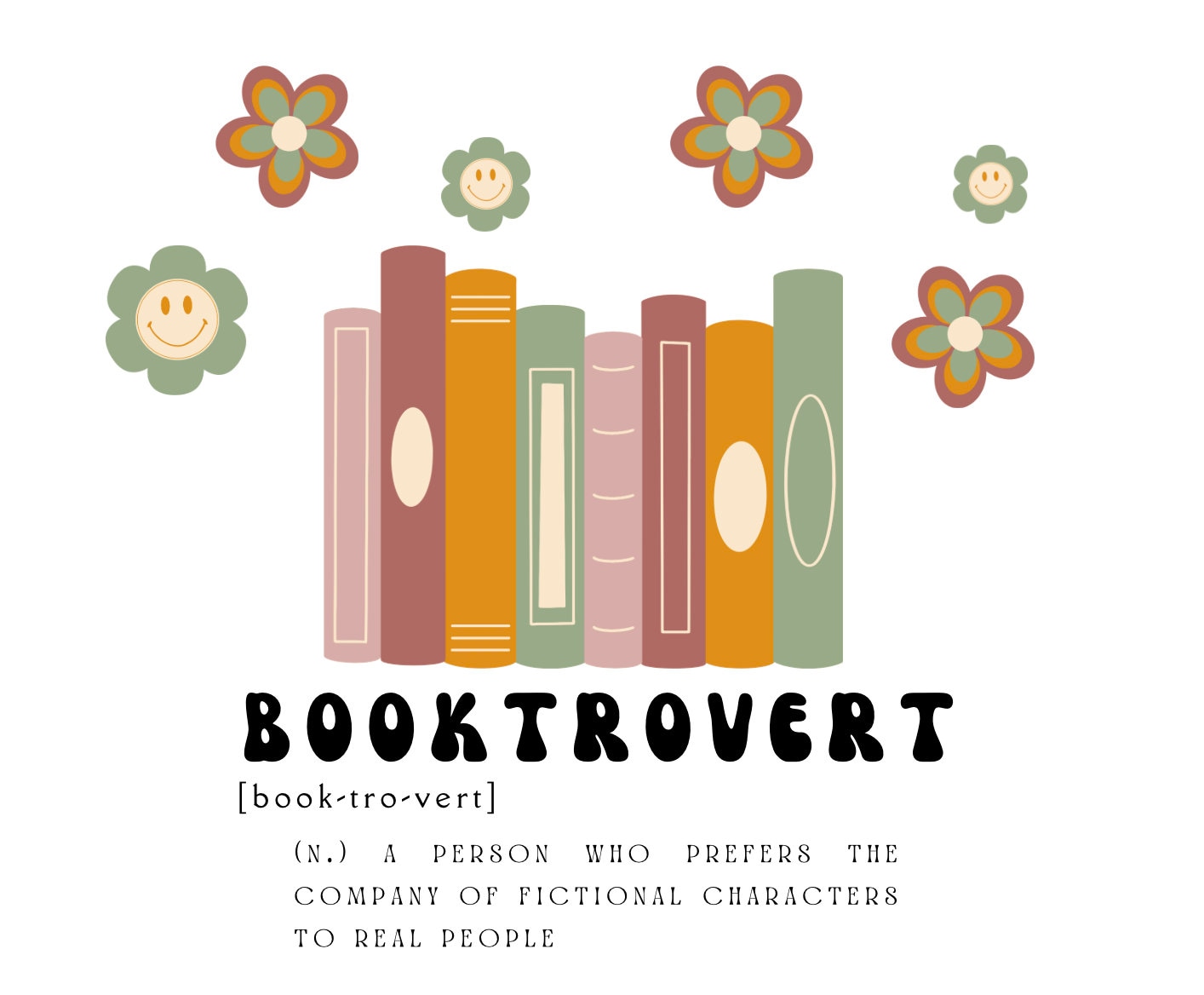 Booktrovert, Booktrovert Svg, Svg, Png, Book Svg, Book Png, Digital ...