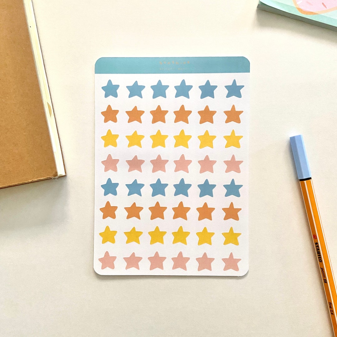 Sunshine Star Sticker Sheet - Aesthetic Stickers - Penpal Supplies ...