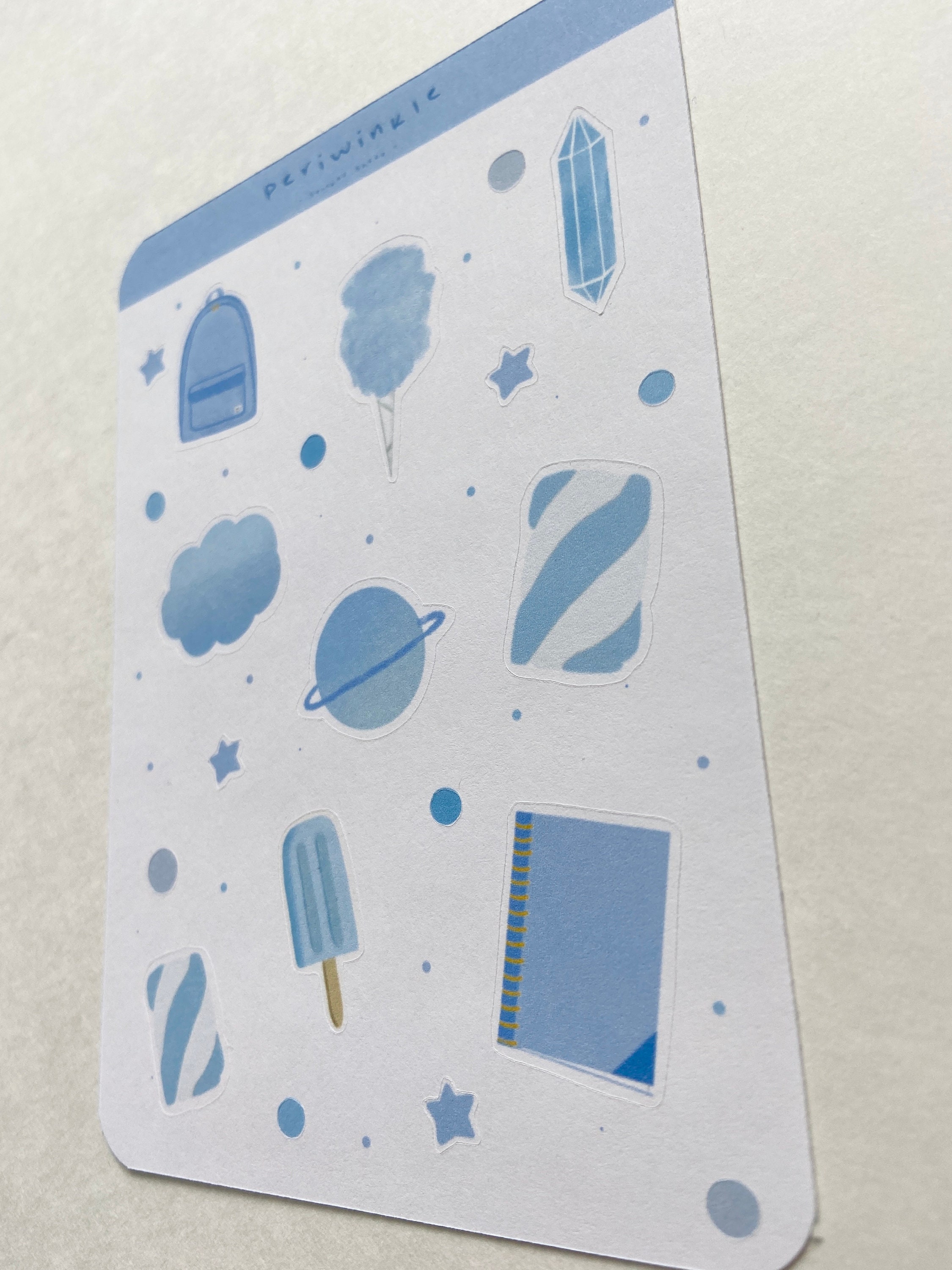 Periwinkle Sticker Sheet -journaling - Bullet Journal - Penpal Supplies ...