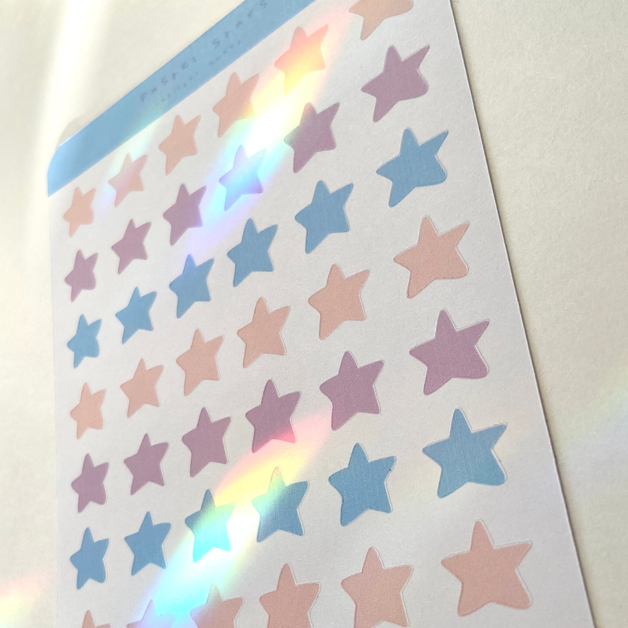 Pastel Star Sticker Sheet Penpal Supplies Aesthetic Cute | Etsy