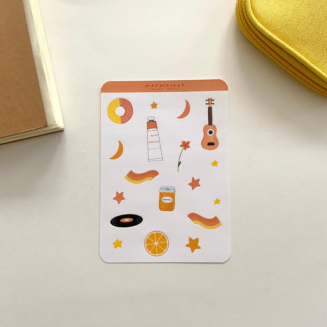 Marmalade Sticker Sheet - Aesthetic - Journalling - Penpal Supplies ...