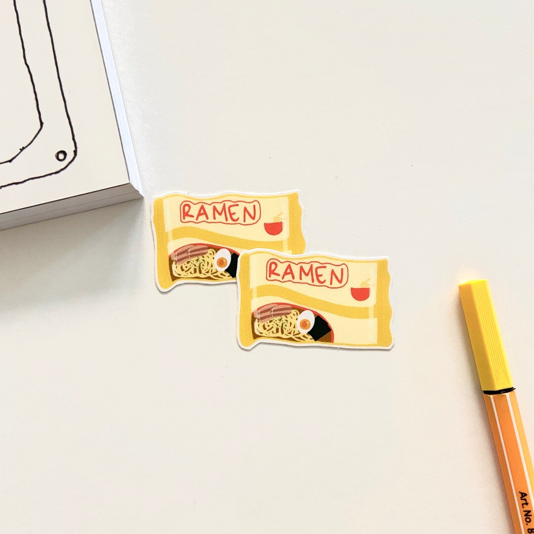 Ramen Vinyl Sticker - Asian Snacks Sticker - Cute Sticker - Water ...