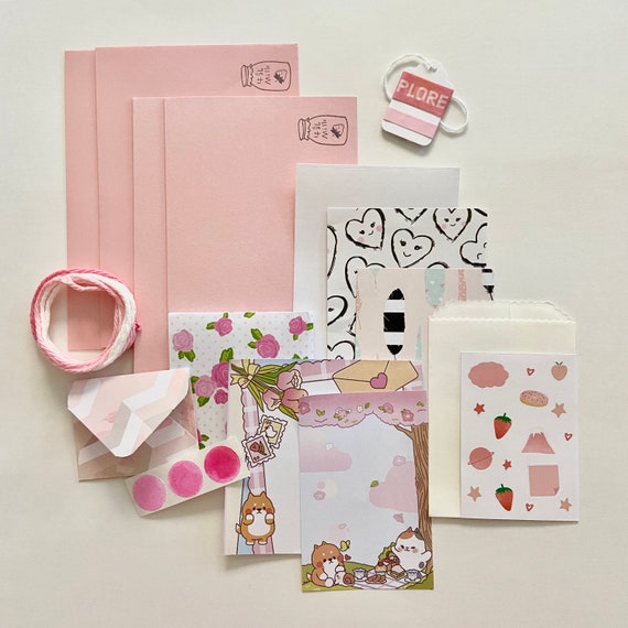 Pink Themed Penpal/ Snail Mail Kit Letter Writing Kit | Etsy