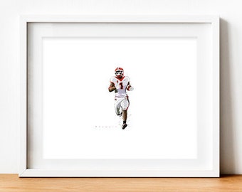 D'andre Swift 7 University of Georgia Original Drawing | Etsy