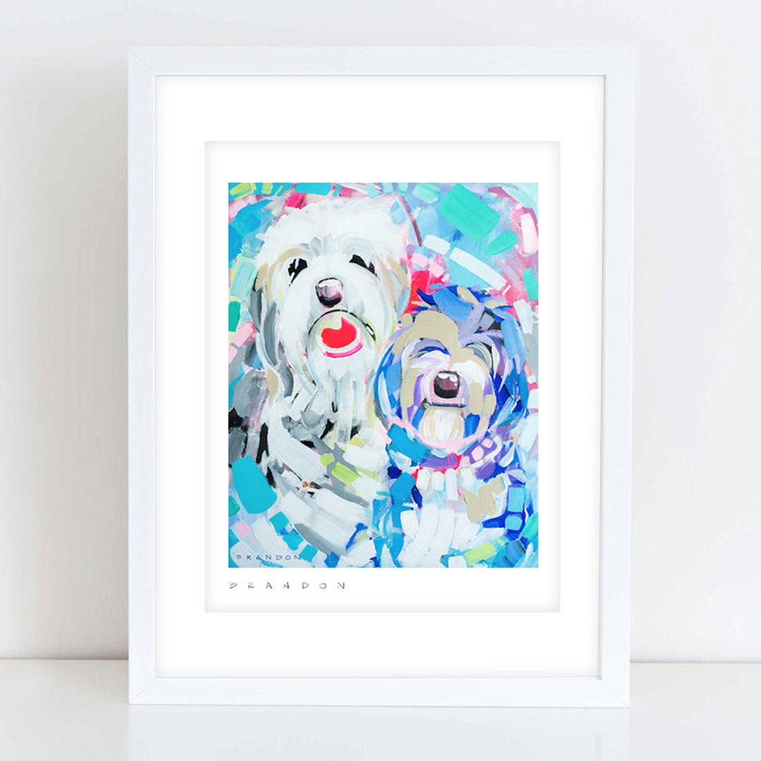 Double Doodles Painting Print - D129 - Etsy