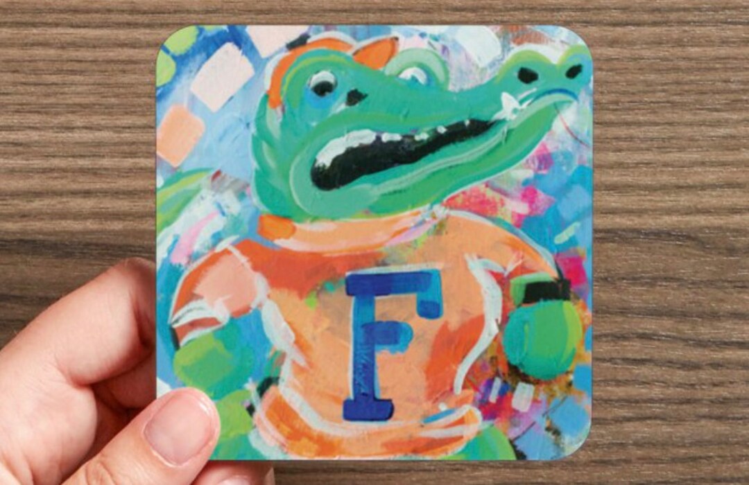 Florida Gators Fighting Gator Water-resistant Coaster 4-pack - Etsy